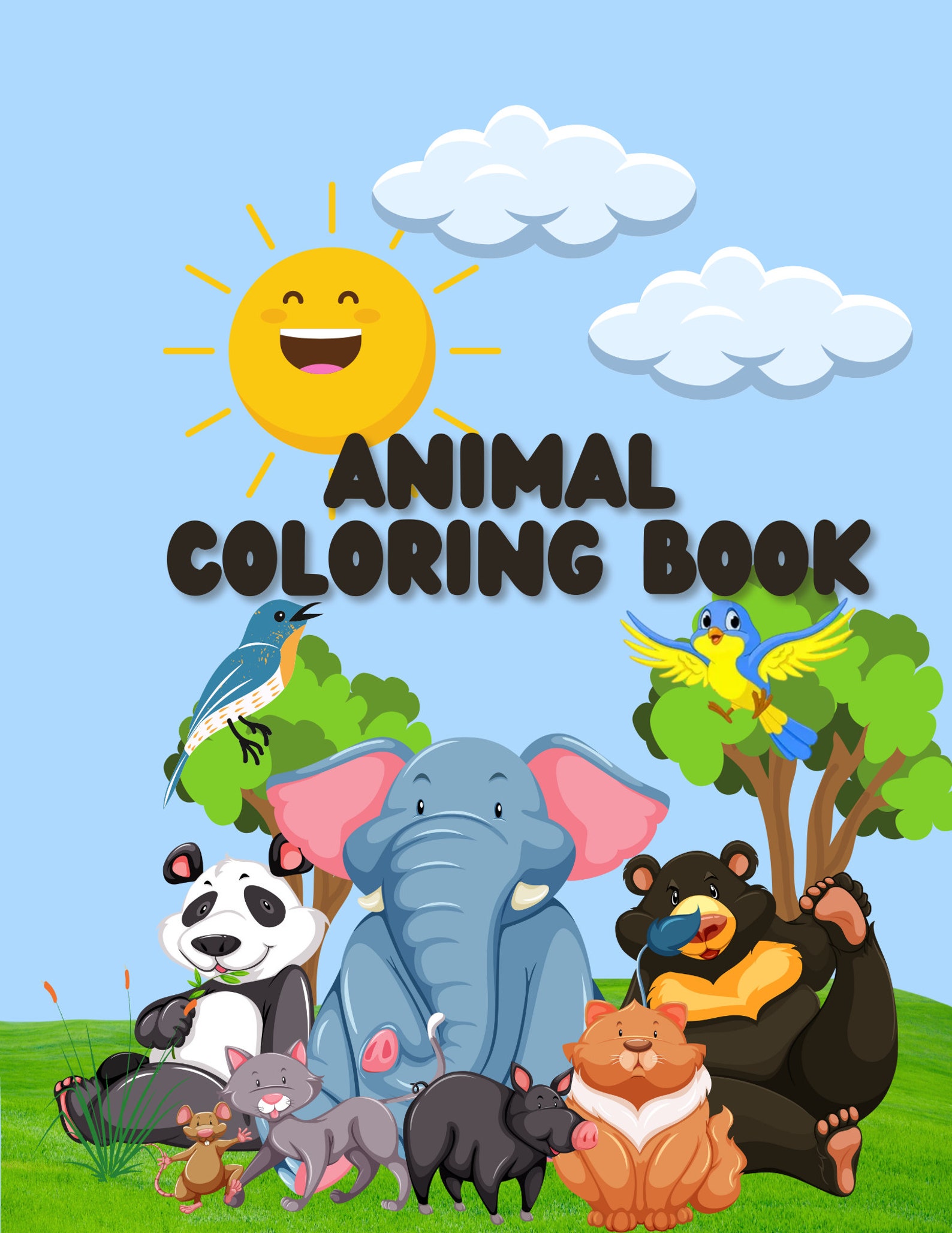 Animal Coloring Book - Etsy