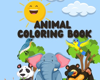 My Animal Coloring Book - Etsy