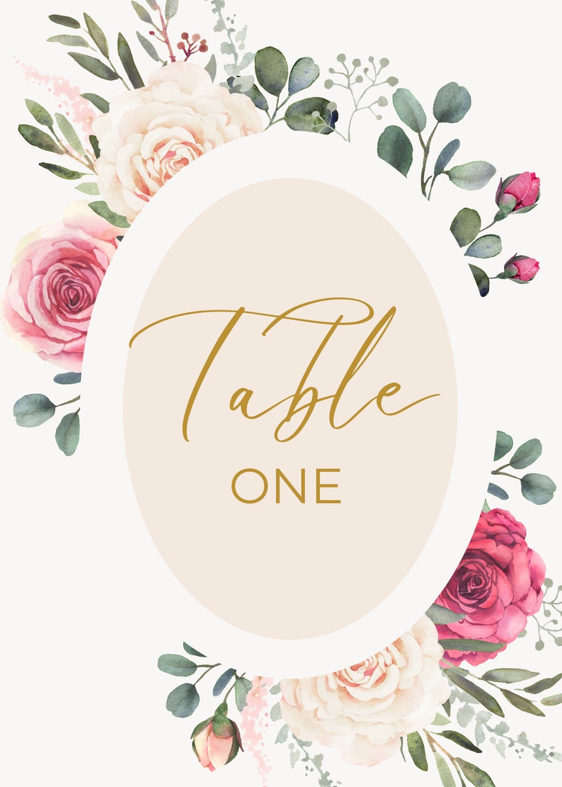 Two Editable Table Numbers Template, Printable Table Numbers - Etsy