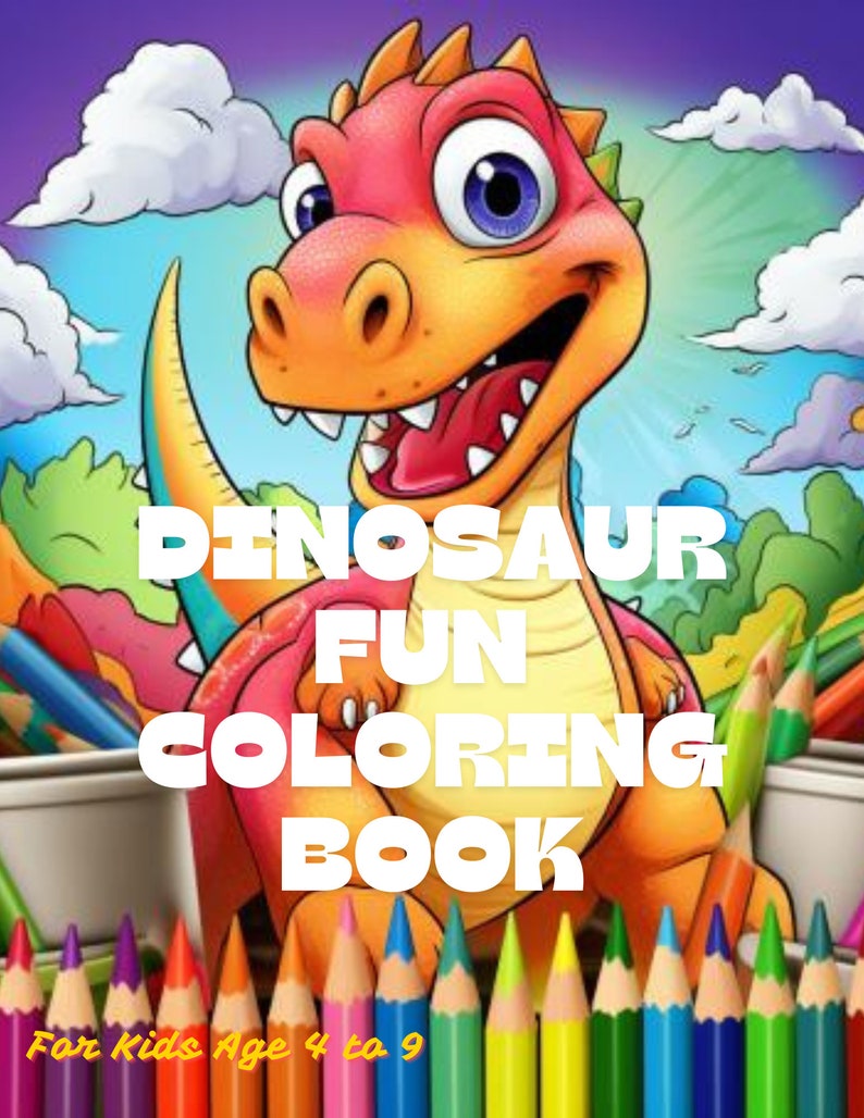 Dinosaur Fun Coloring Book (29 Coloring Pages) - Etsy