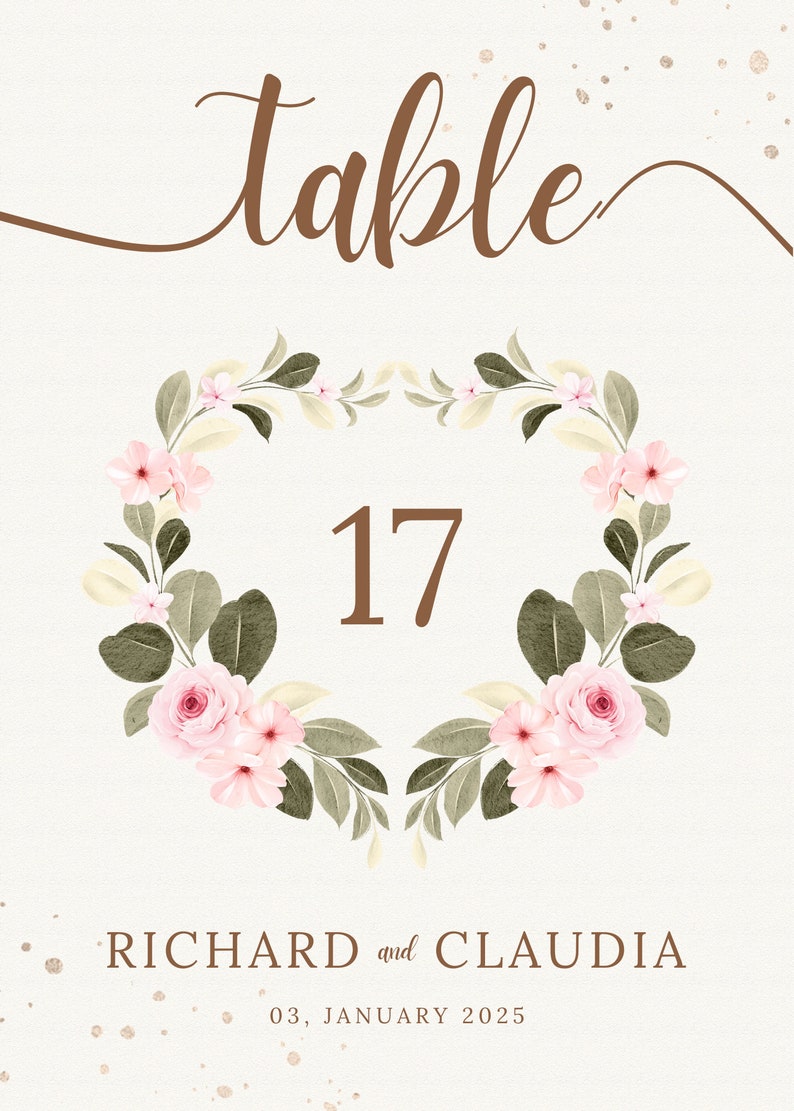 Two Editable Table Numbers Template, Printable Table Numbers - Etsy