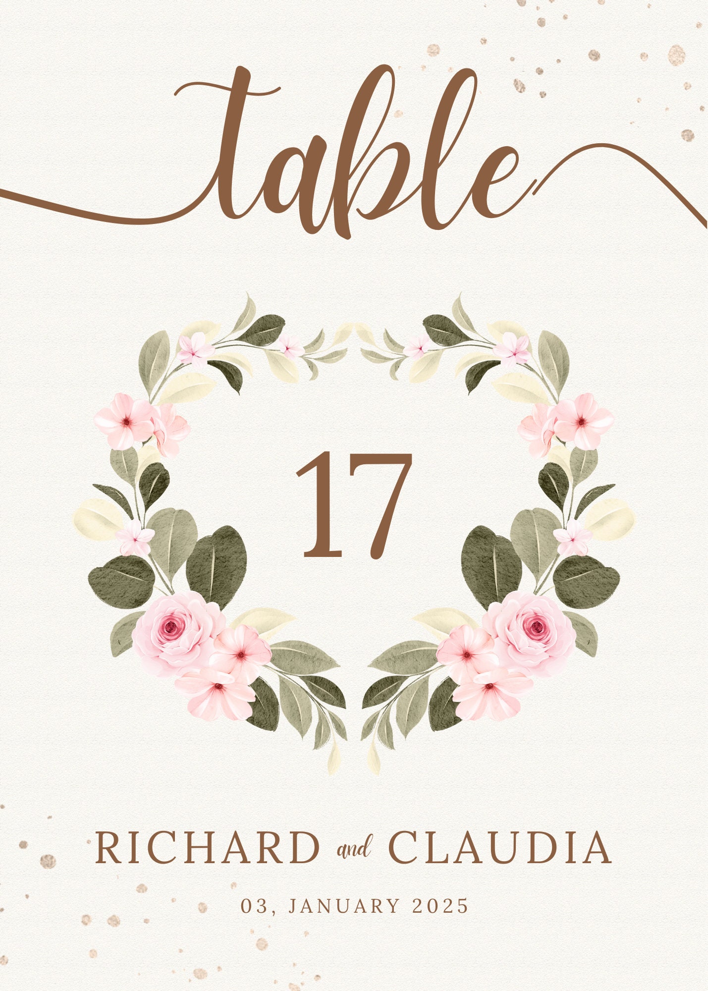 Two Editable Table Numbers Template, Printable Table Numbers - Etsy