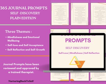365 Self-discovery Journal Prompts Printable, Shadow Work Journaling ...