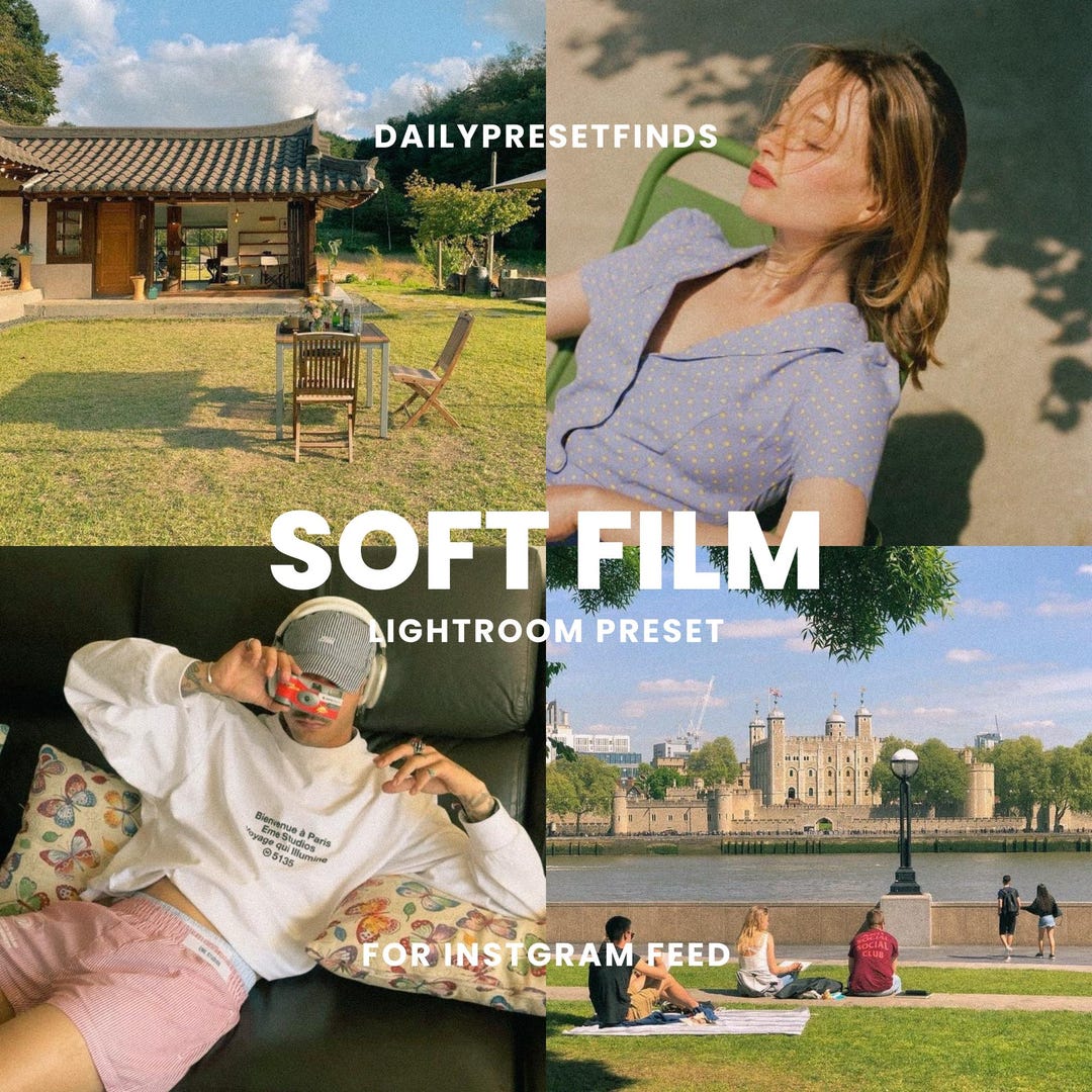Soft Film Lightroom Presets Mobile, Self Portrait Film Preset for ...