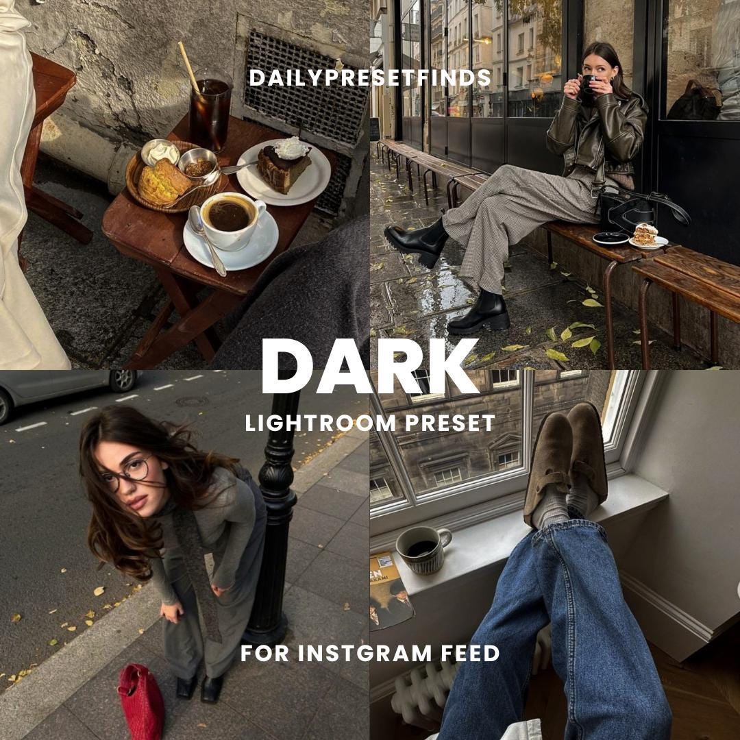 Dark Preset Lightroom Mobile, Noir Dark Filter Photo, Dark Academia ...