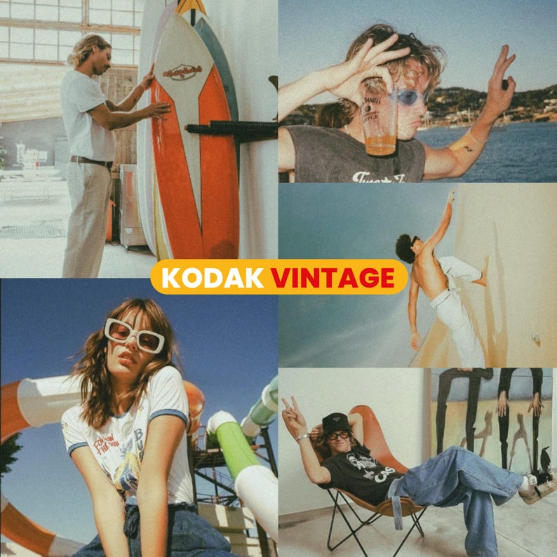 10 Kodak Film Lightroom Presets, Vintage, Retro, Warm, Grainy, Film ...