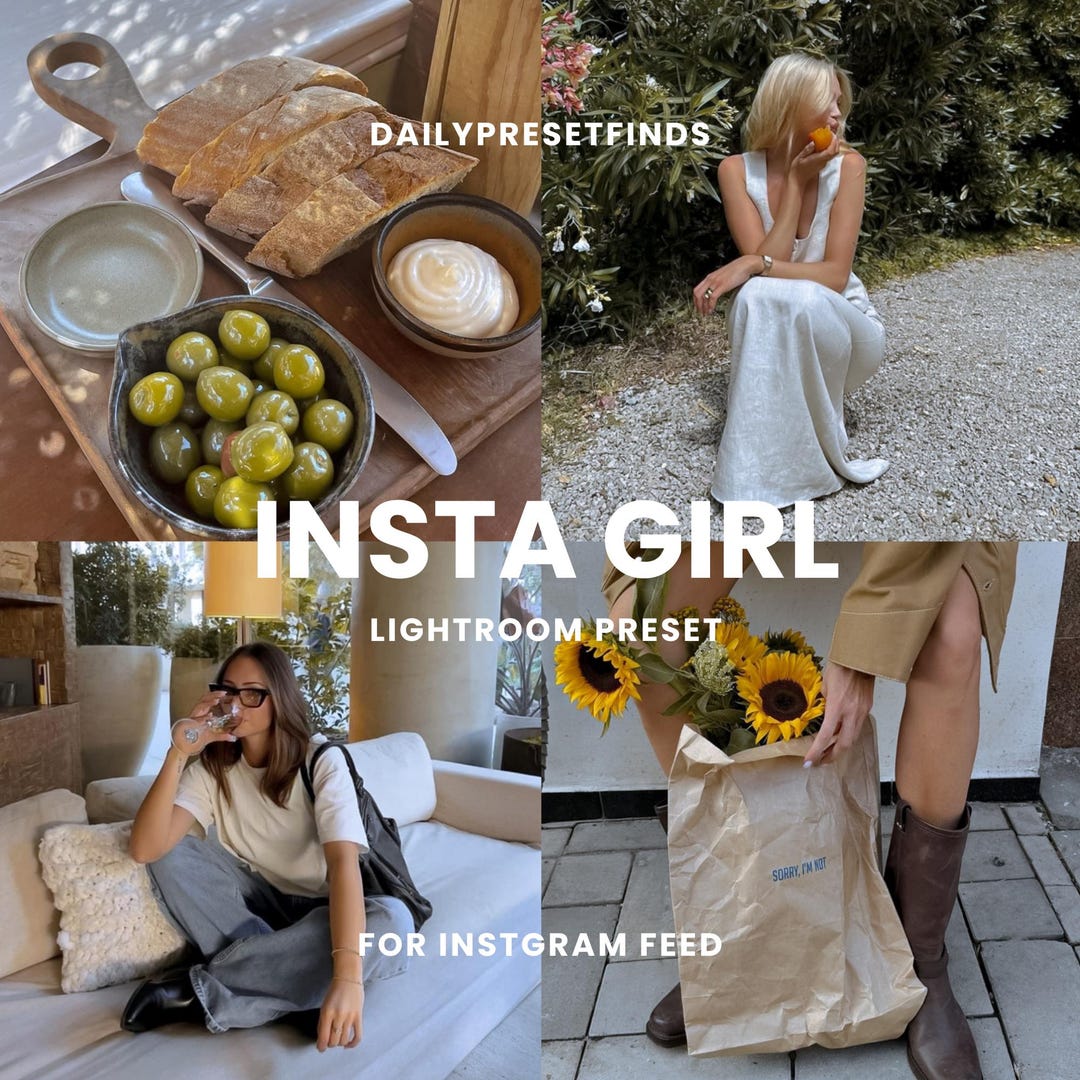 Aesthetic Insta Girl Lightroom Presets Clean Neutral Photo Editing ...