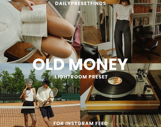 Old Money Aesthetic Lightroom Presets, Luxury Photo Filters (mobile ...