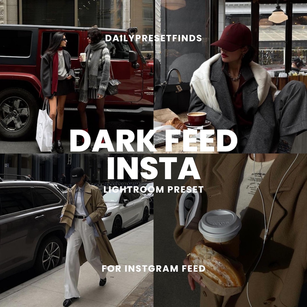 Dark Insta Lightroom Presets for Instagram & Bloggers Filters Best Deal ...