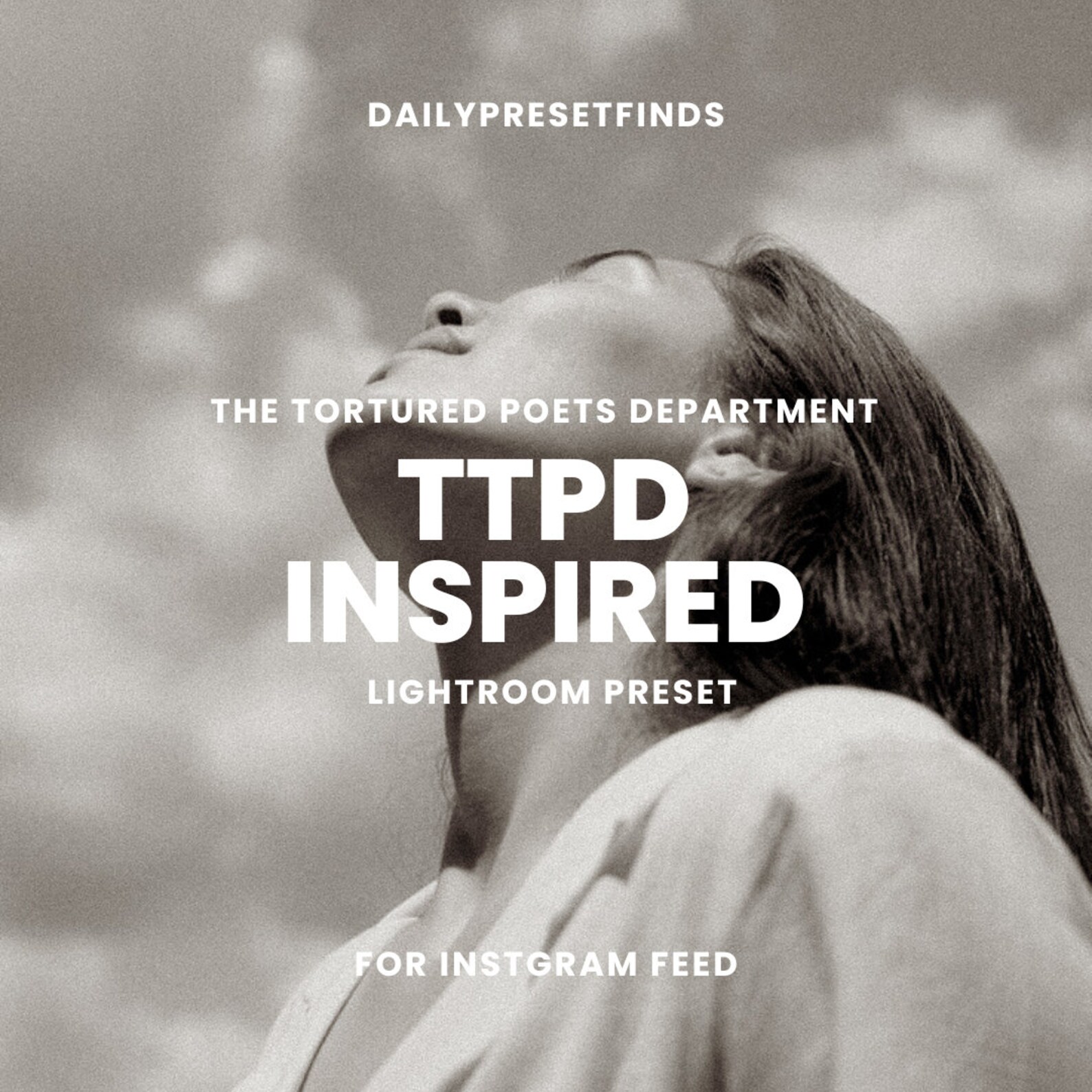 TTPD Tortured Poet's Department Lightroom Preset Taylor Swift Inspired ...