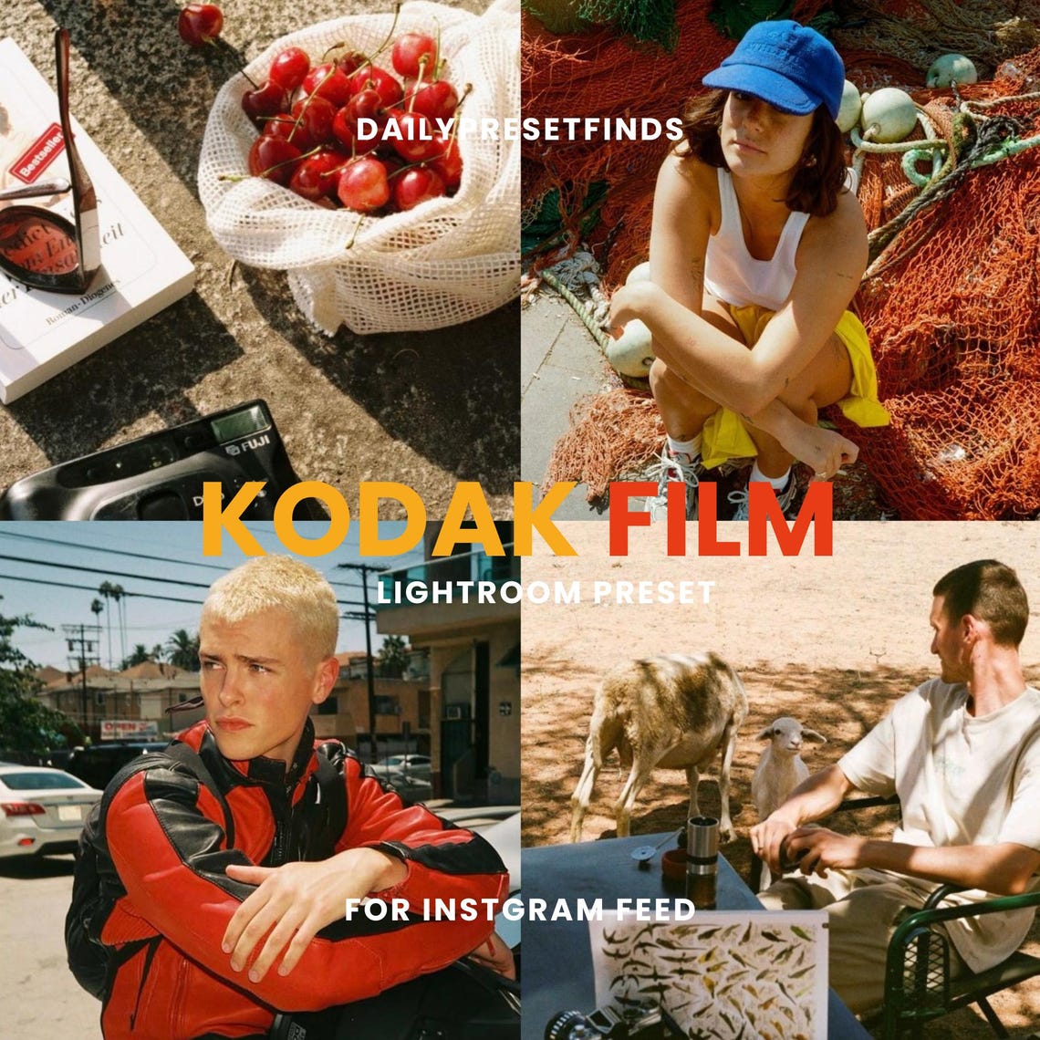 10 Kodak Film Lightroom Presets, Vintage, Retro, Warm, Grainy, Film ...