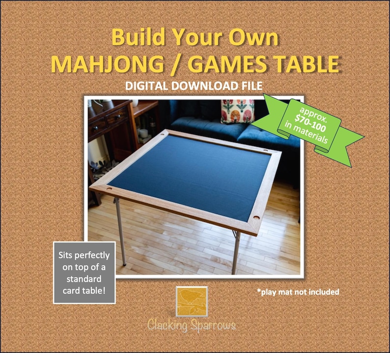 Mahjong / Games Table - Make Your Own! A PRINTABLE Digital Download - Etsy