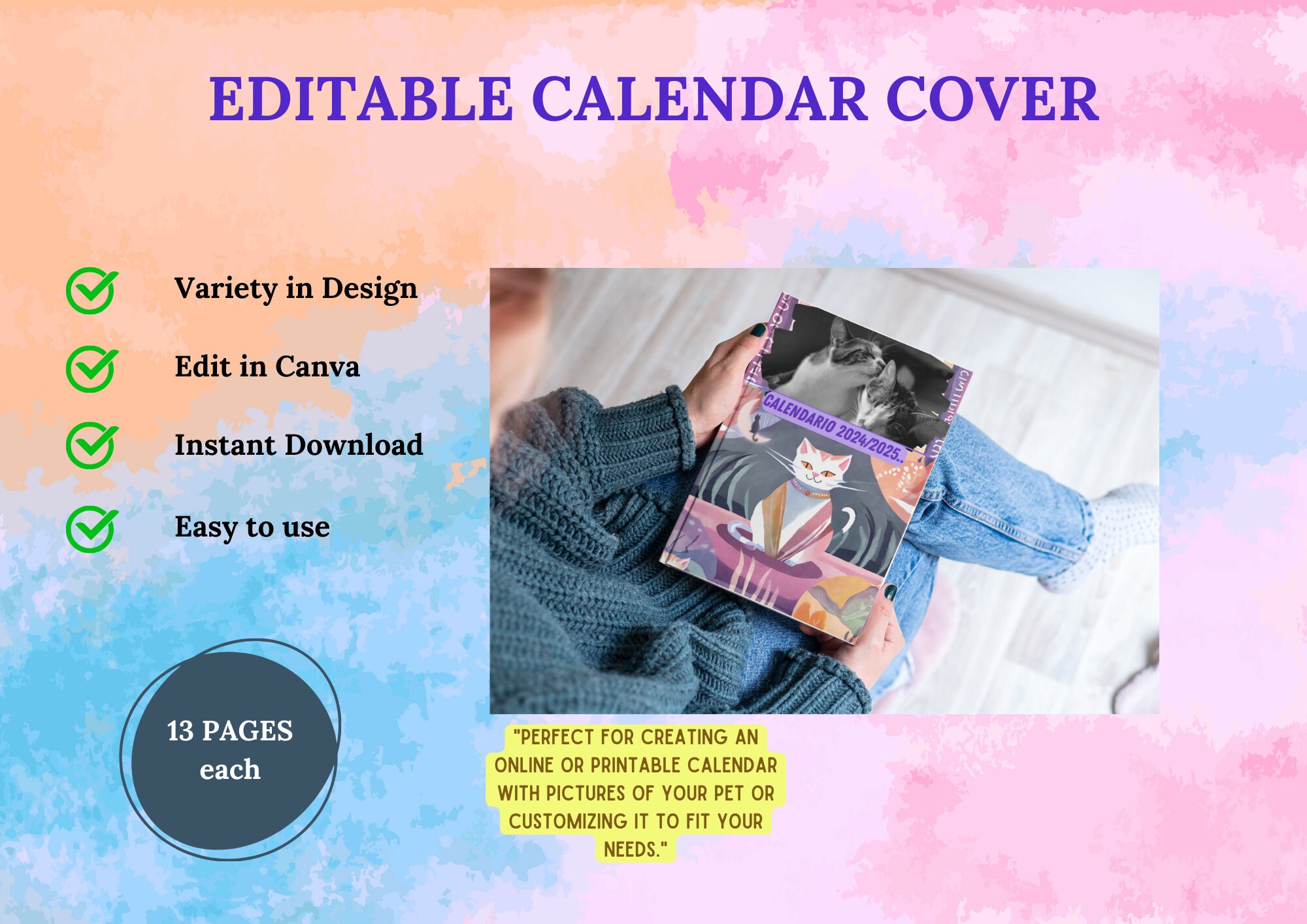 Editable Calendar Canva Template Template Customizable Creative Design ...