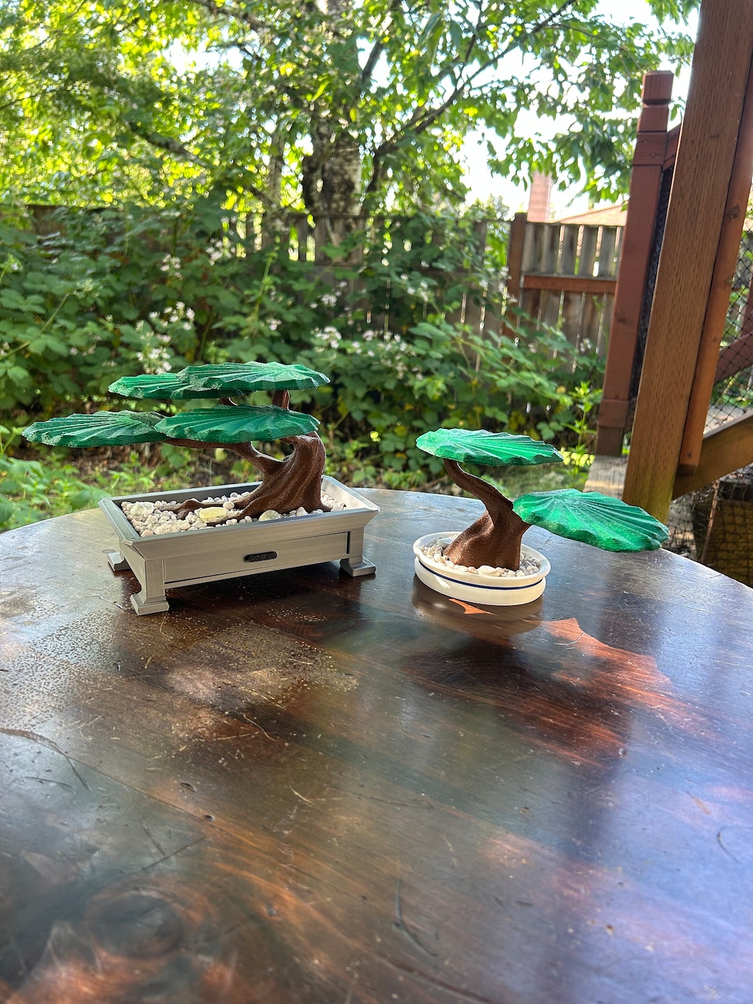 3D Printed Faux Bonsai Tree With Detachable Coaster Leaves - Etsy