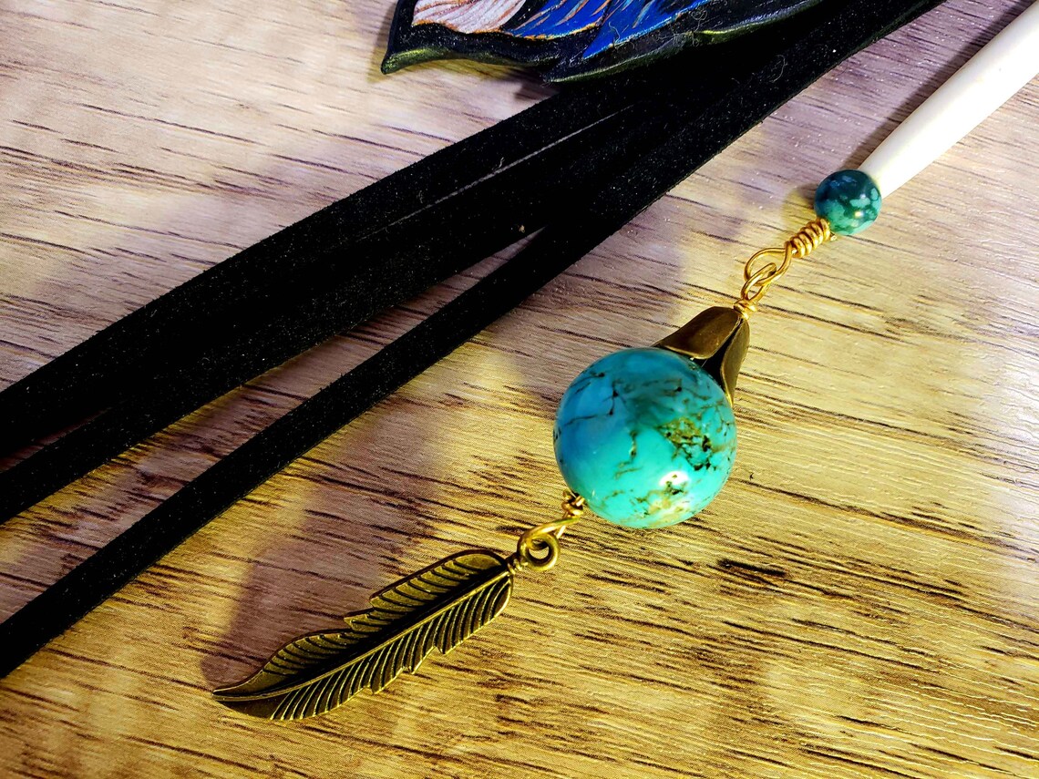 Large Hand-carved, Leather Blue Jay Feather Purse or Saddle Charm - Etsy
