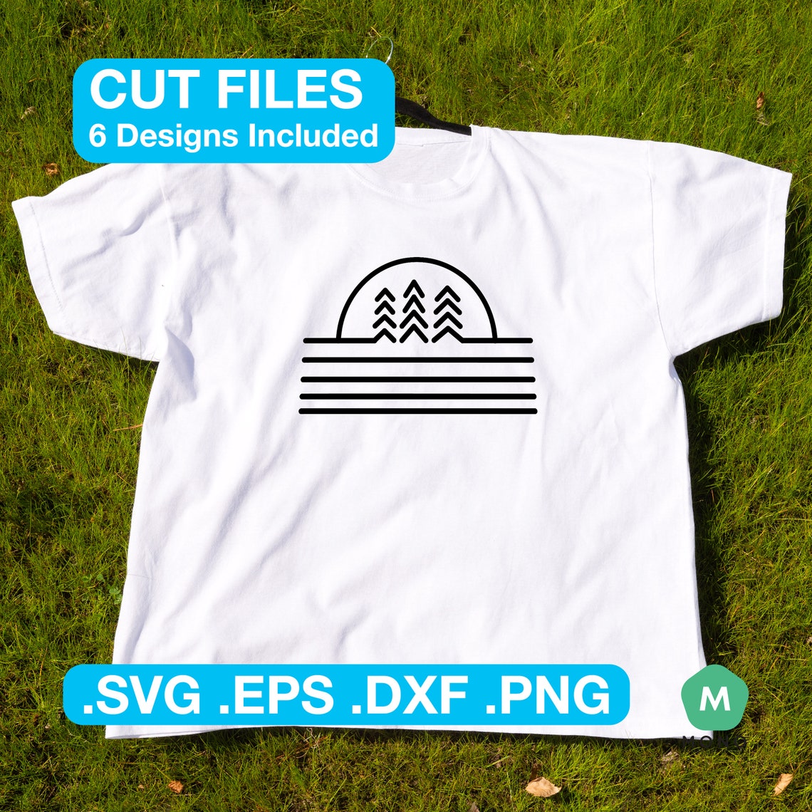 Outdoor Adventure SVG Bundle - Mountain, Ocean, Tree Designs - Digital ...