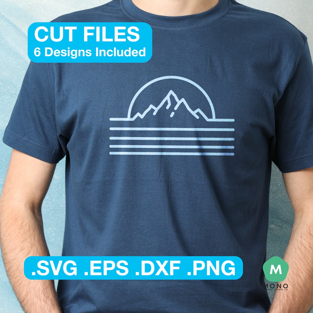 Outdoor Adventure SVG Bundle - Mountain, Ocean, Tree Designs - Digital ...