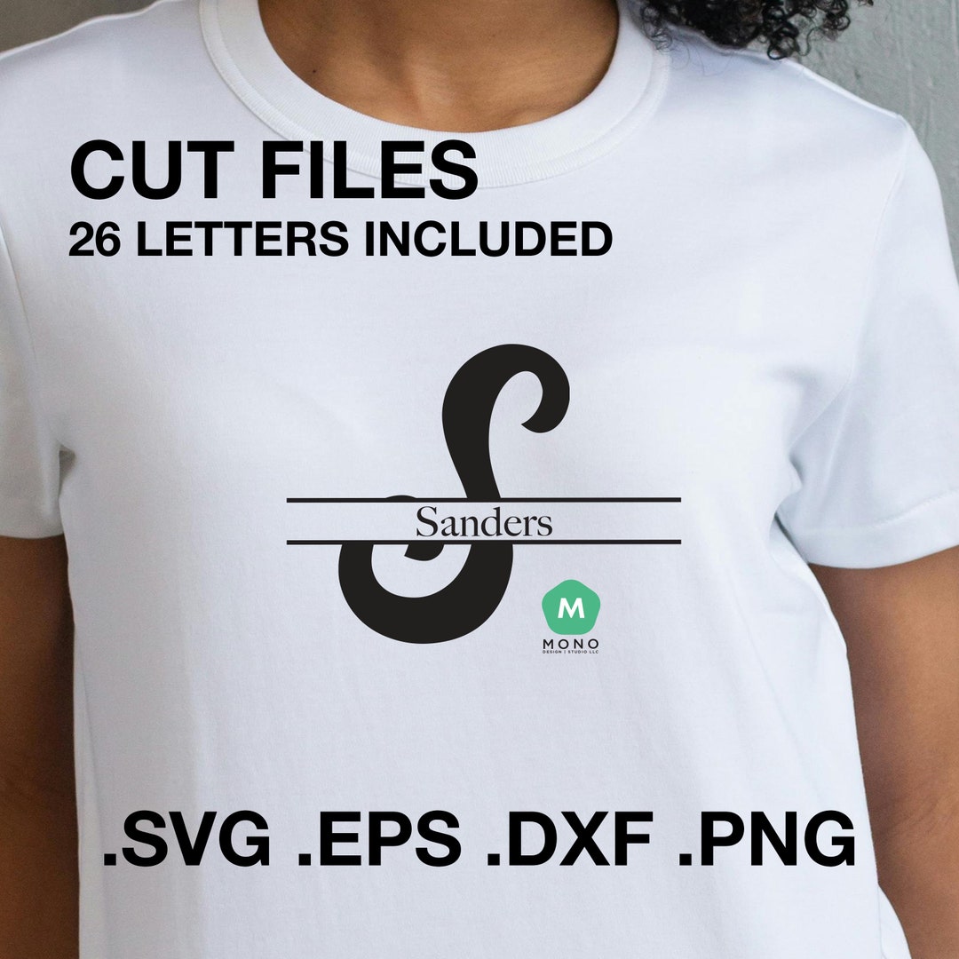 Elegant Script Monogram SVG Alphabet, Spilt Letter Svg, Family Name SVG ...