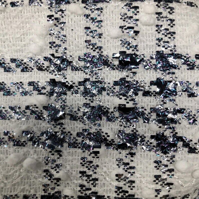Plaid Metallic Chenille Boucle Sweaterknit - Etsy