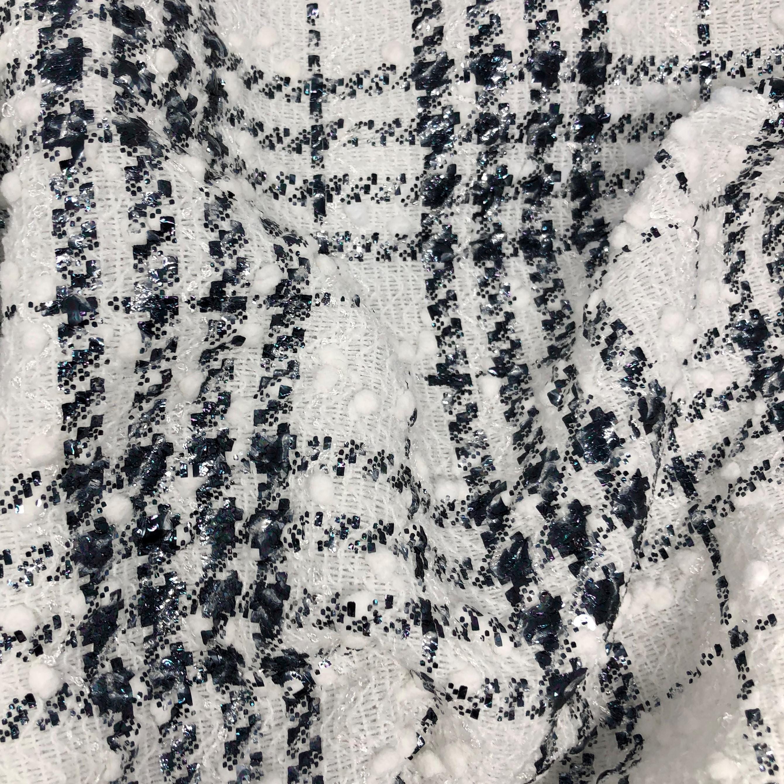 Plaid Metallic Chenille Boucle Sweaterknit - Etsy