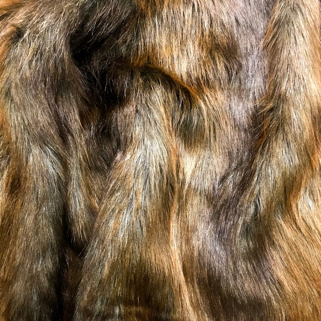 New Brown Wolf Long Hair Faux Fur - Etsy