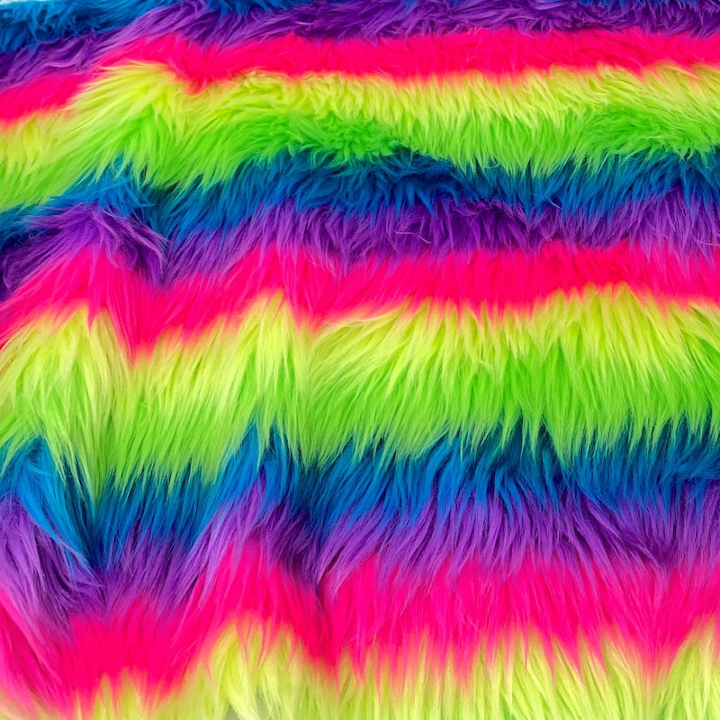 Bright Color Fur Coat - Etsy