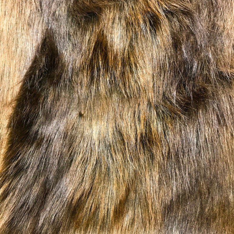 New Brown Wolf Long Hair Faux Fur - Etsy