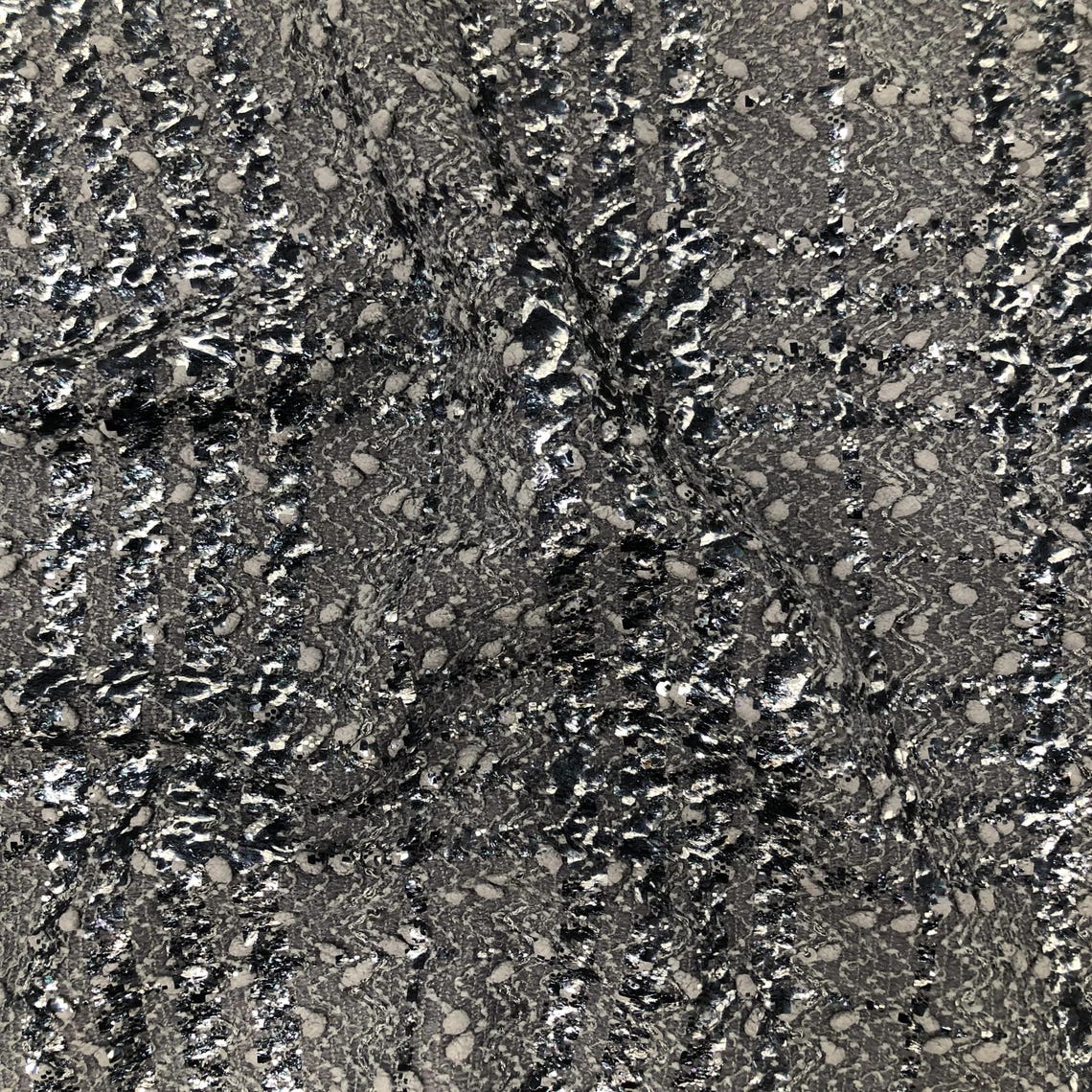Plaid Metallic Chenille Boucle Sweaterknit - Etsy
