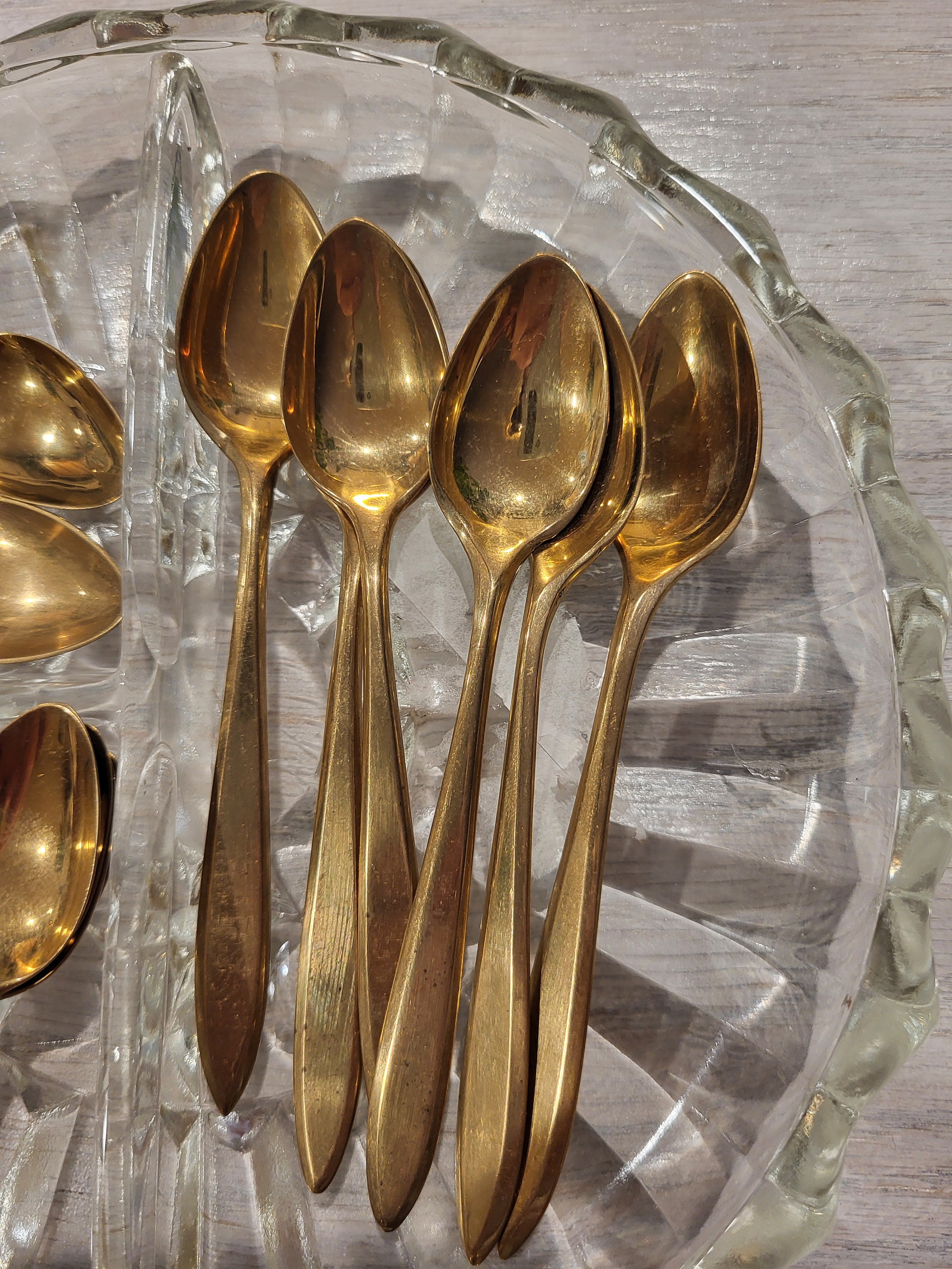 Vintage Dirigold Mini, Gold, Teaspoons, Set of 4, Coffee Spoons ...