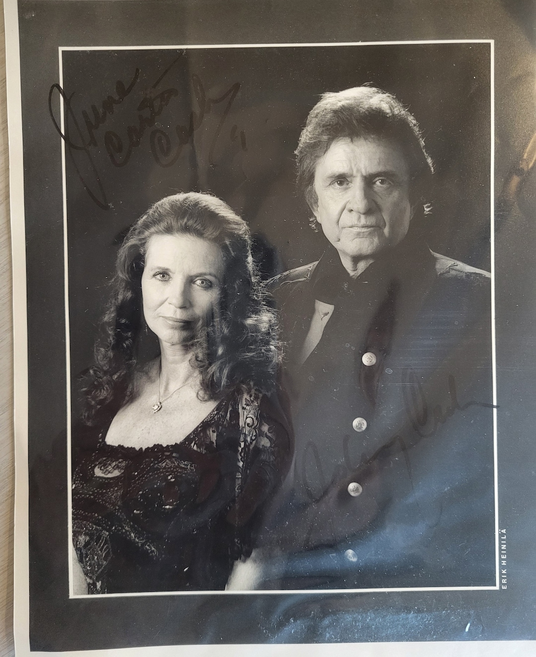 Johnny Cash + June Carter Cash Autographed, Signed Black and White ...