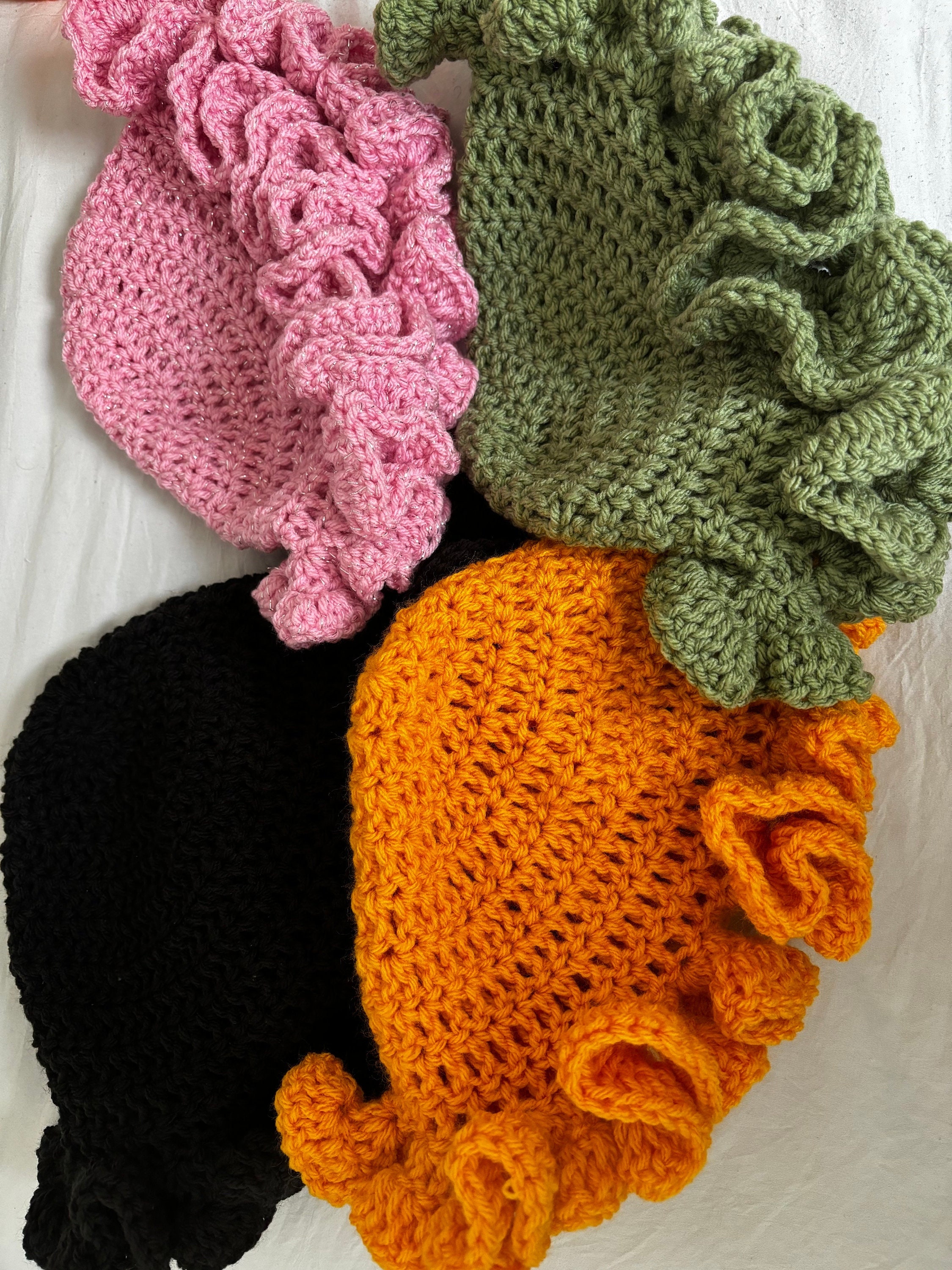 Crochet Ruffle Bucket Hat | Ruffled Hat | Summer/ Winter Bucket Hat ...