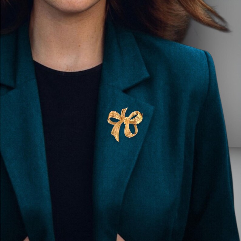 Trendy Elegant Gold Bow Brooch Pin, Designer Brooch for Women,gift ...