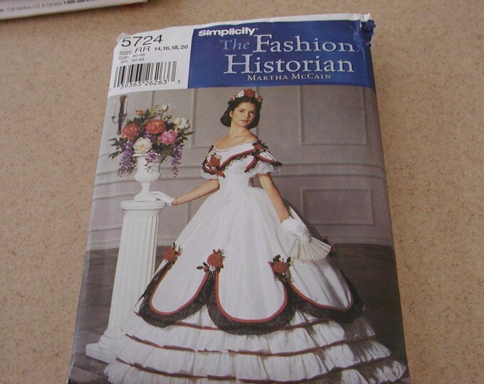 Simplicity Pattern 5724 the Fashion Historian Martha Mccain Mary Todd ...