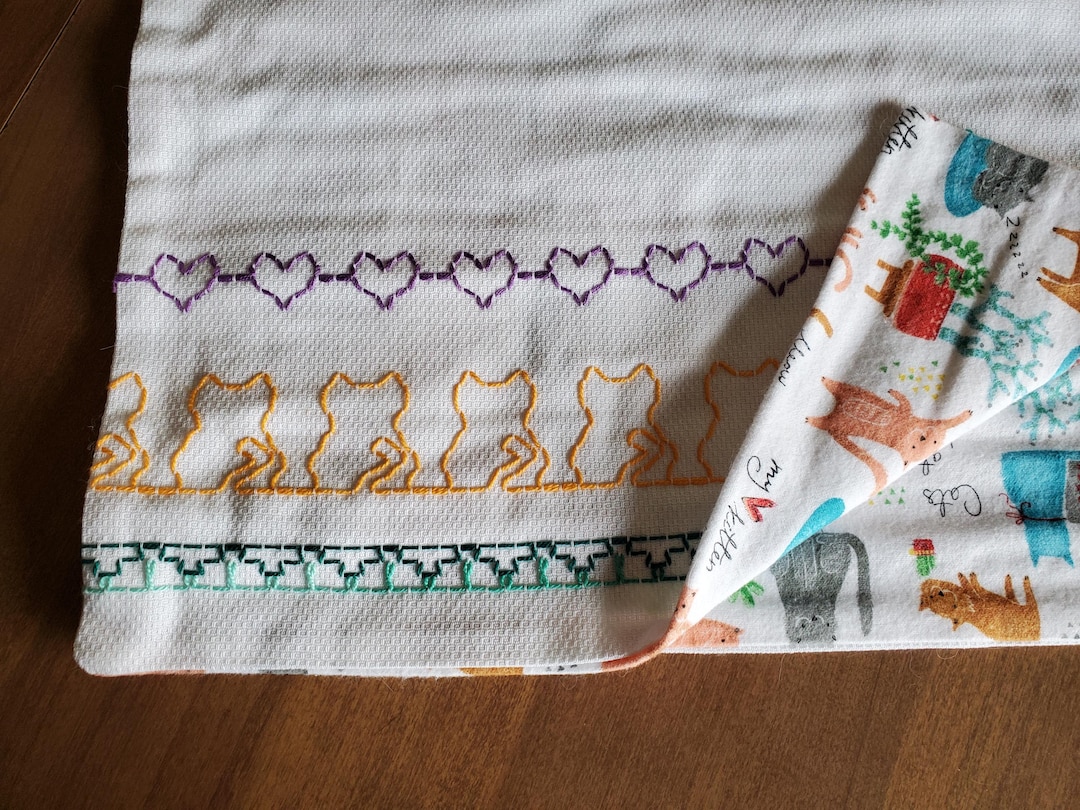Sitting Cat Swedish Weaving Huck Towel Pattern - Etsy