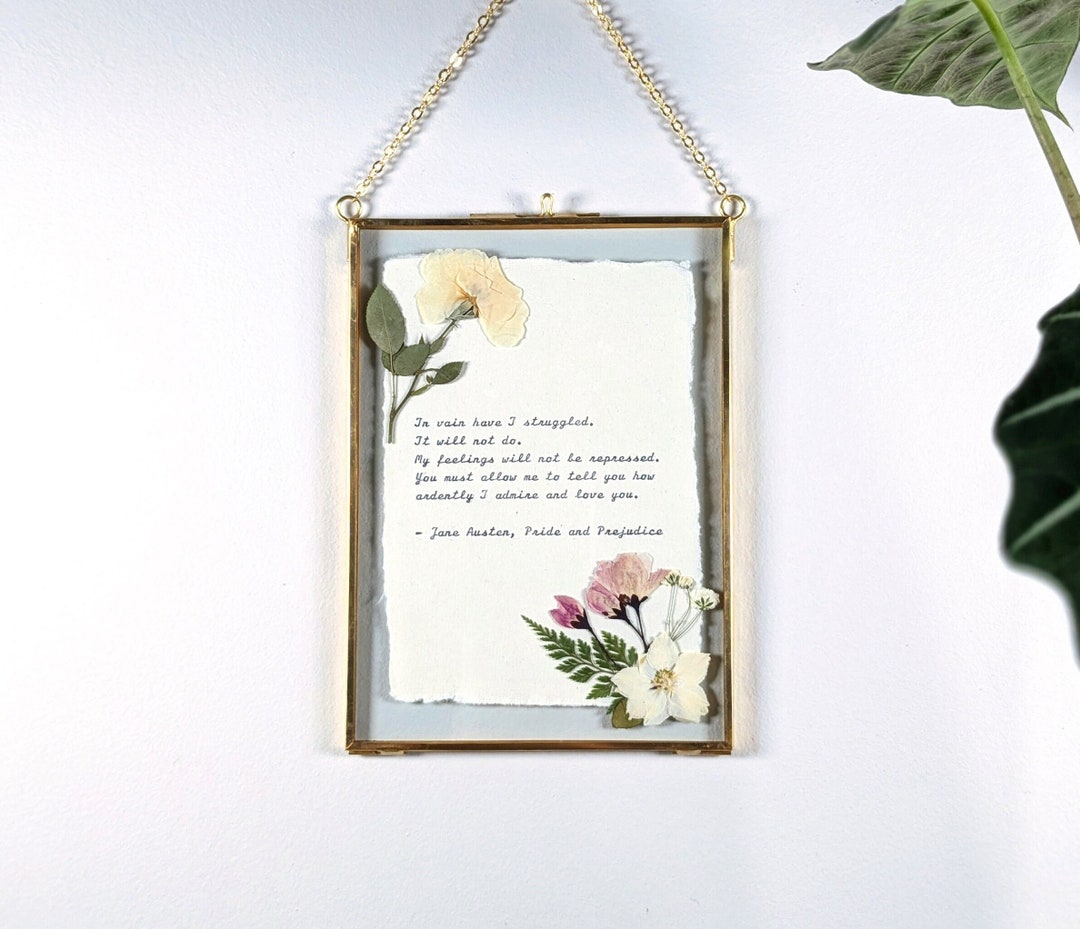 Custom Poem Print on Cotton Paper, Typewriter Print, Framed Quote Print ...
