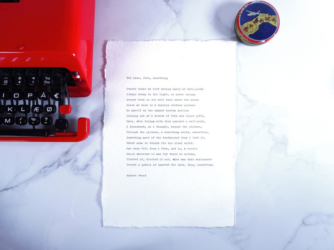 Typewriter Poem Print: Custom Quote on Cotton Paper - Etsy