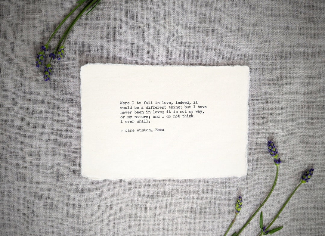 Custom Typewriter Poetry Print: A6 Cotton Paper, Handmade - Etsy