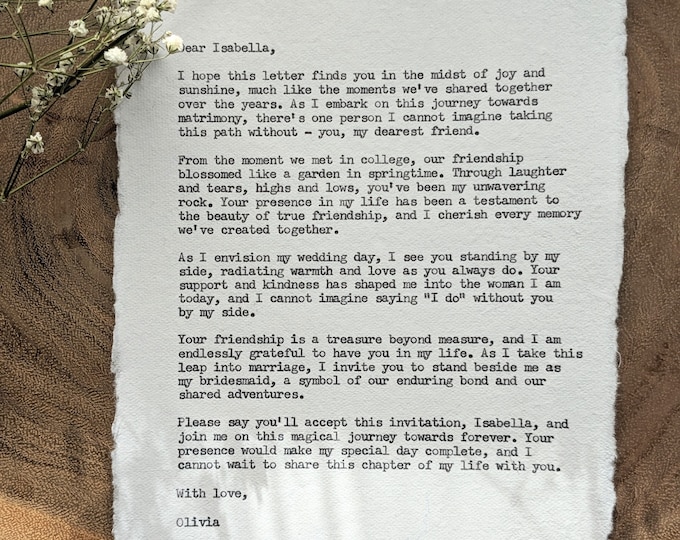Custom Typewriter Poetry Print: A5 Cotton Paper, Quote Gift - Etsy