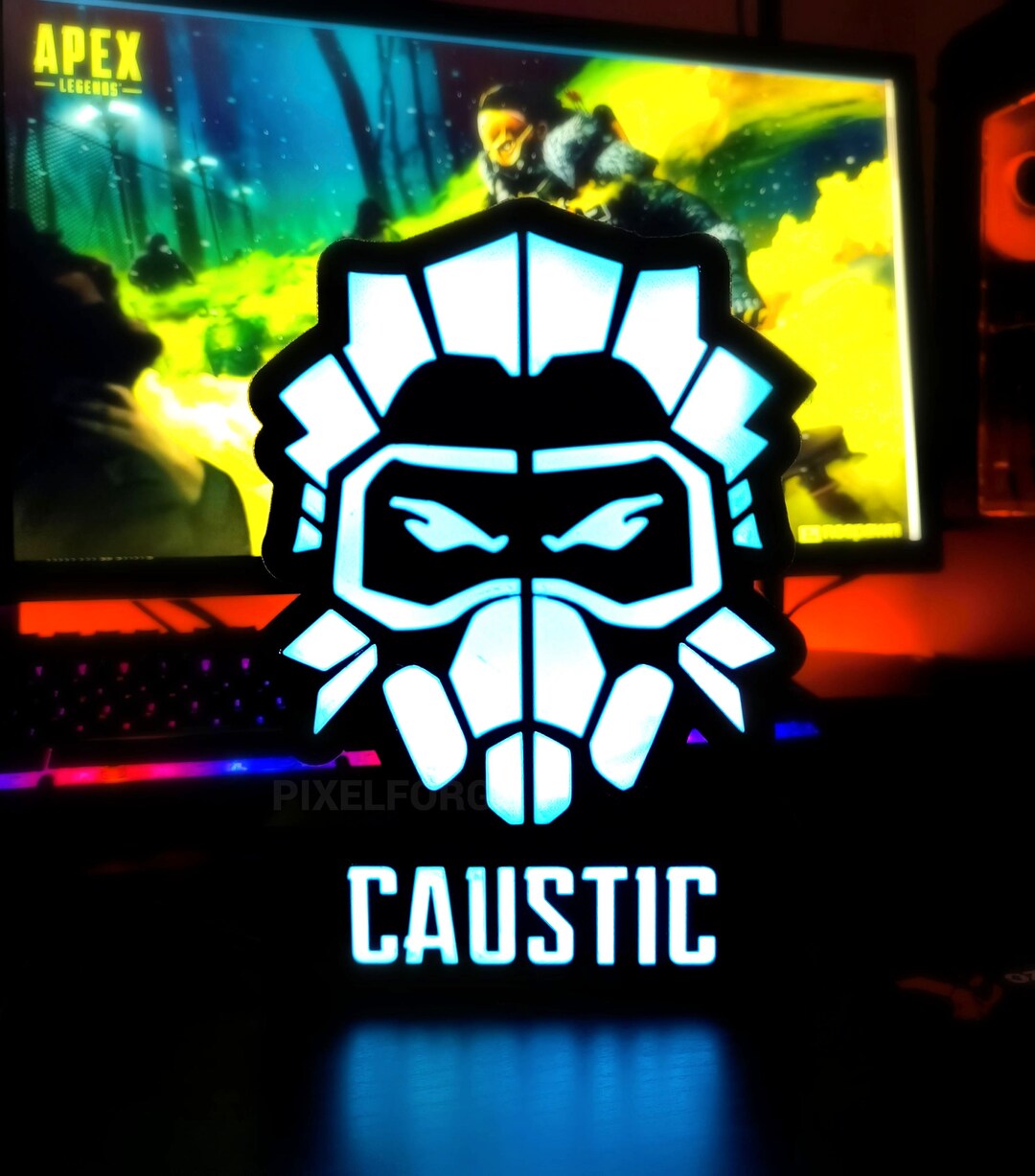 Apex Legends Custom Caustic RGB Led Lamp, Personalized Apex Legends ...