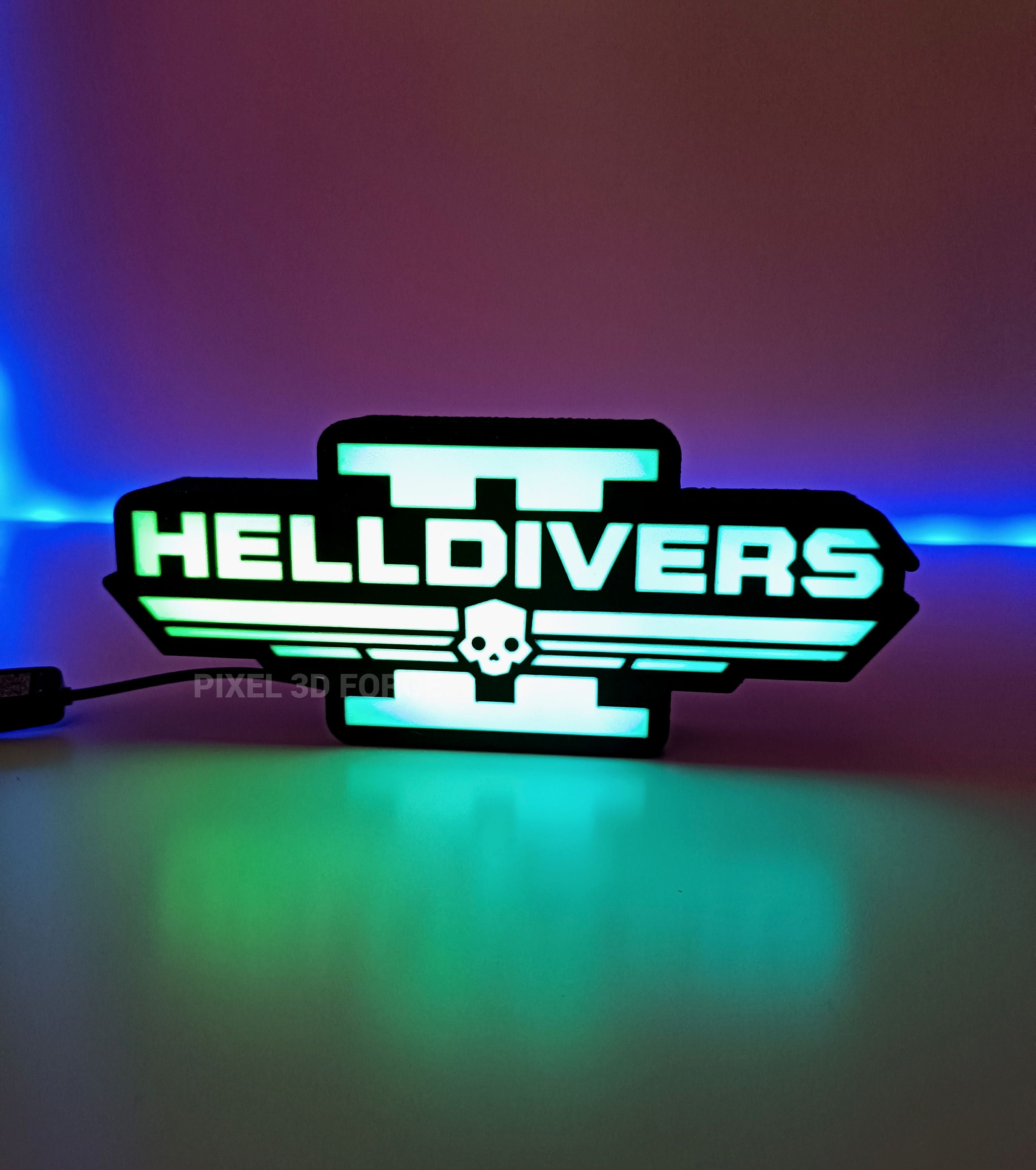 Helldivers 2 RGB-LED-Lampe, Helldivers 2-Lichtbox - Etsy.de