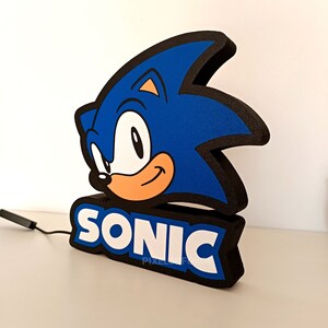 Sonic RGB LED Lamp, Sonic the Hedghog Light Box - Etsy UK