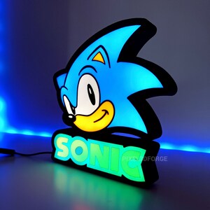 Sonic RGB LED Lamp, Sonic the Hedghog Light Box - Etsy UK