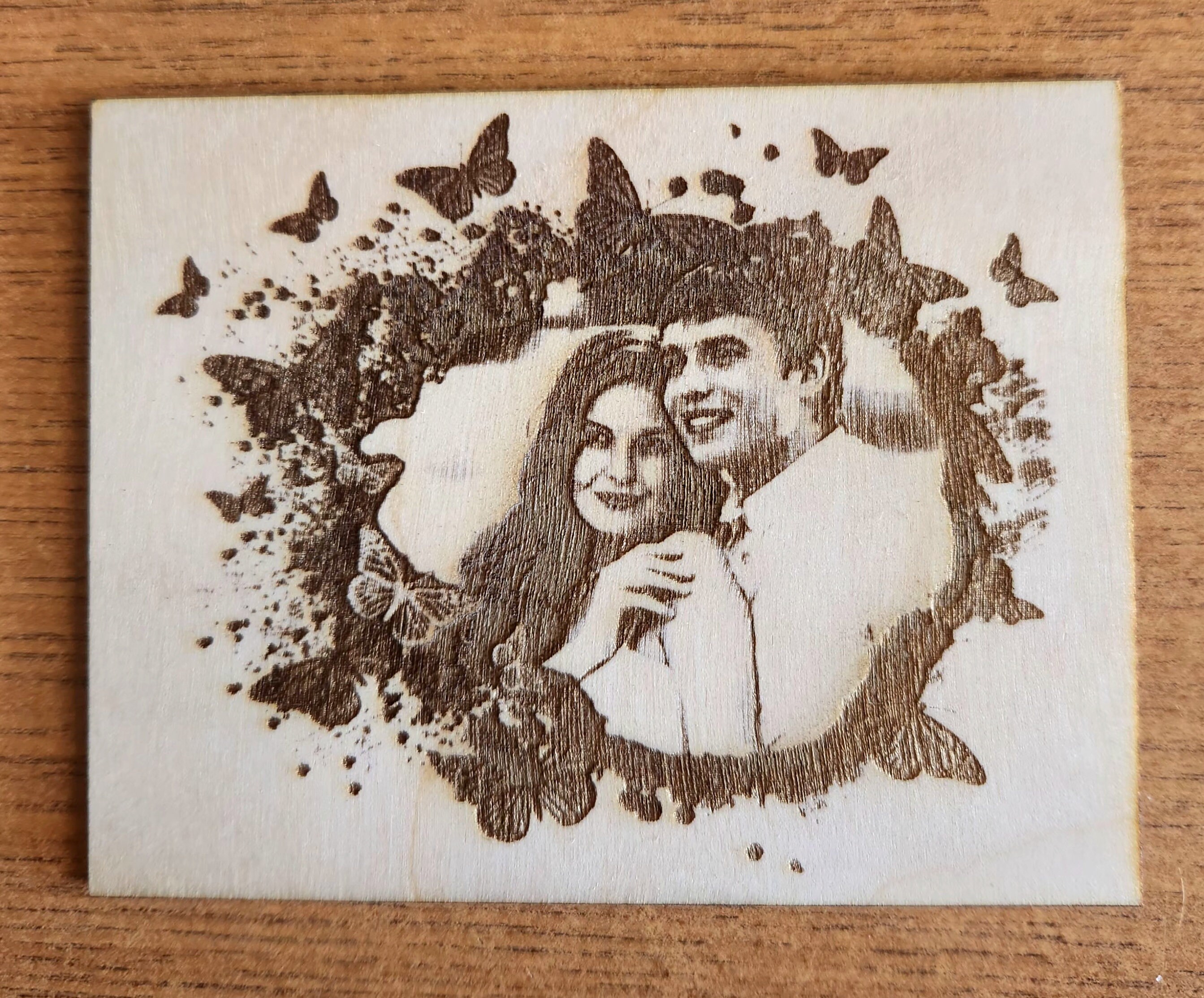 Custom Wood Portrait. Burnt Wood Photo. Family Wood Portrait ...