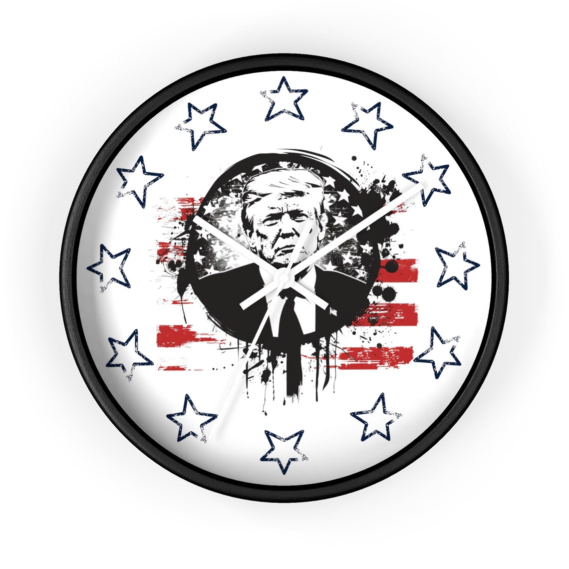 Trump Wall Clock, American Flag Wall Clock, Presidential Clock, Trump ...