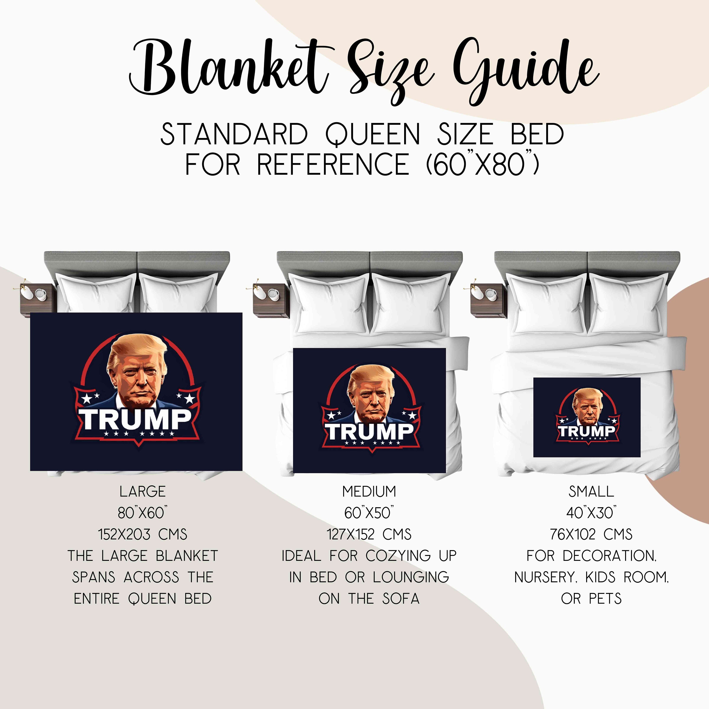 Donald Trump Patriotic Plush Velveteen Blanket, American Flag Inspired ...