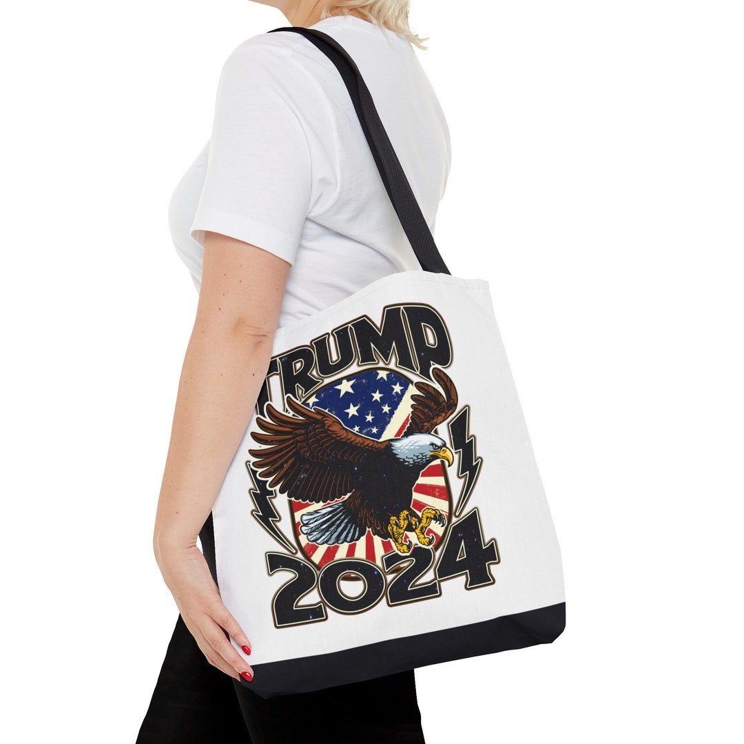 Trump 2024 Campaign Tote Bag - Eagle Canvas Shopper - Republican Gift ...