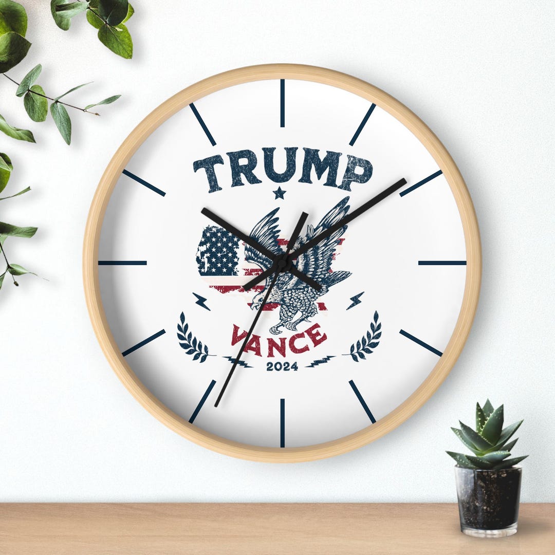 Trump Vance Eagle Wall Clock, Donald Trump Wall Clock, Presidential ...