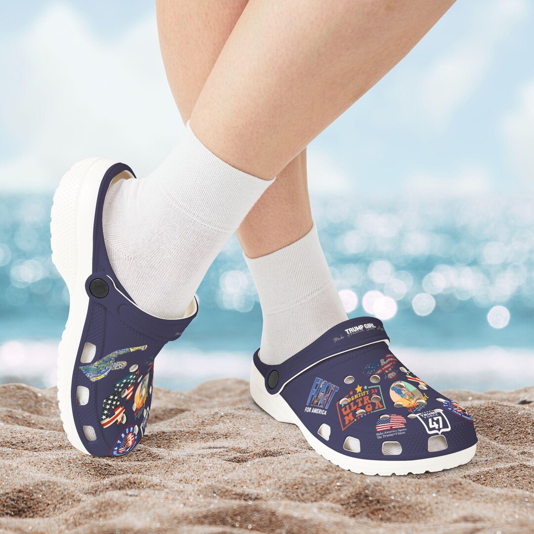 Trump Girl Clogs, Ultra Maga Trump Shoes, Trump Sandals, 47 Force Trump ...