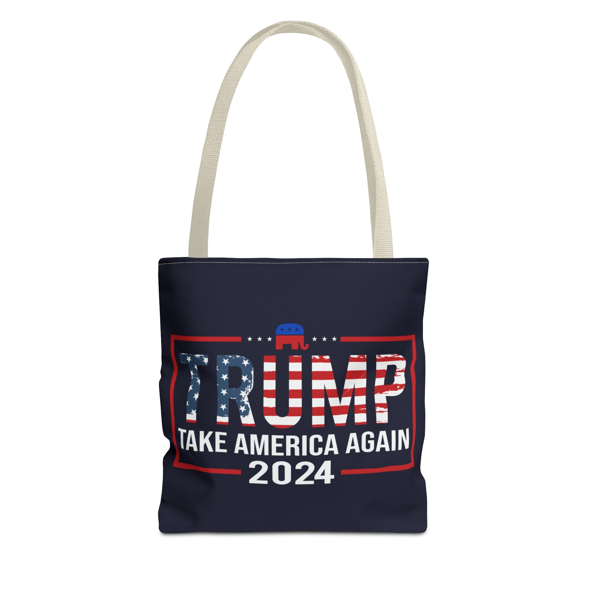 Trump 2024 Campaign Tote Bag 'take America Again' Navy Canvas Shopper ...