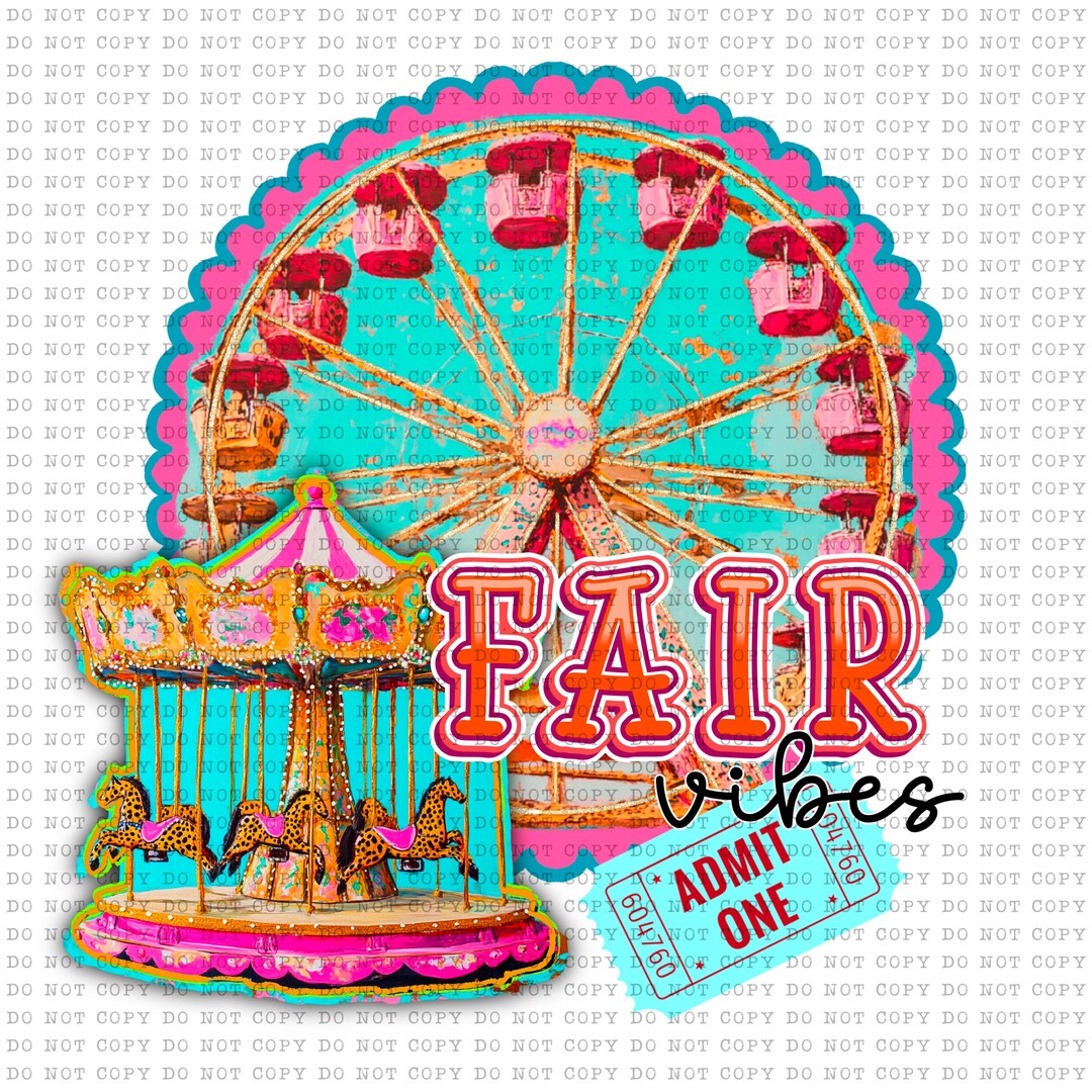 Fair Vibes Png, Fair Png, Design for Sublimation, Design for DTF ...